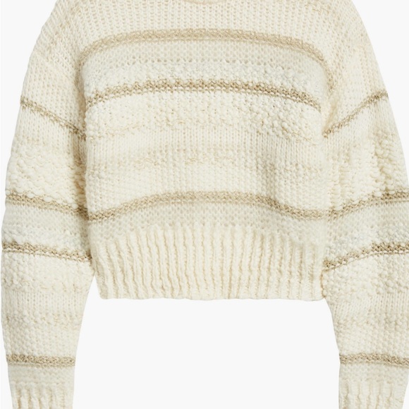 Frame Denim | Sweaters | Frame Denim Cream And Tan Striped Sweater ...